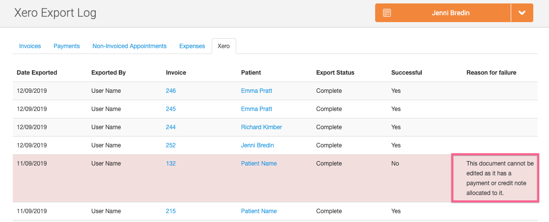 Xero Troubleshooting